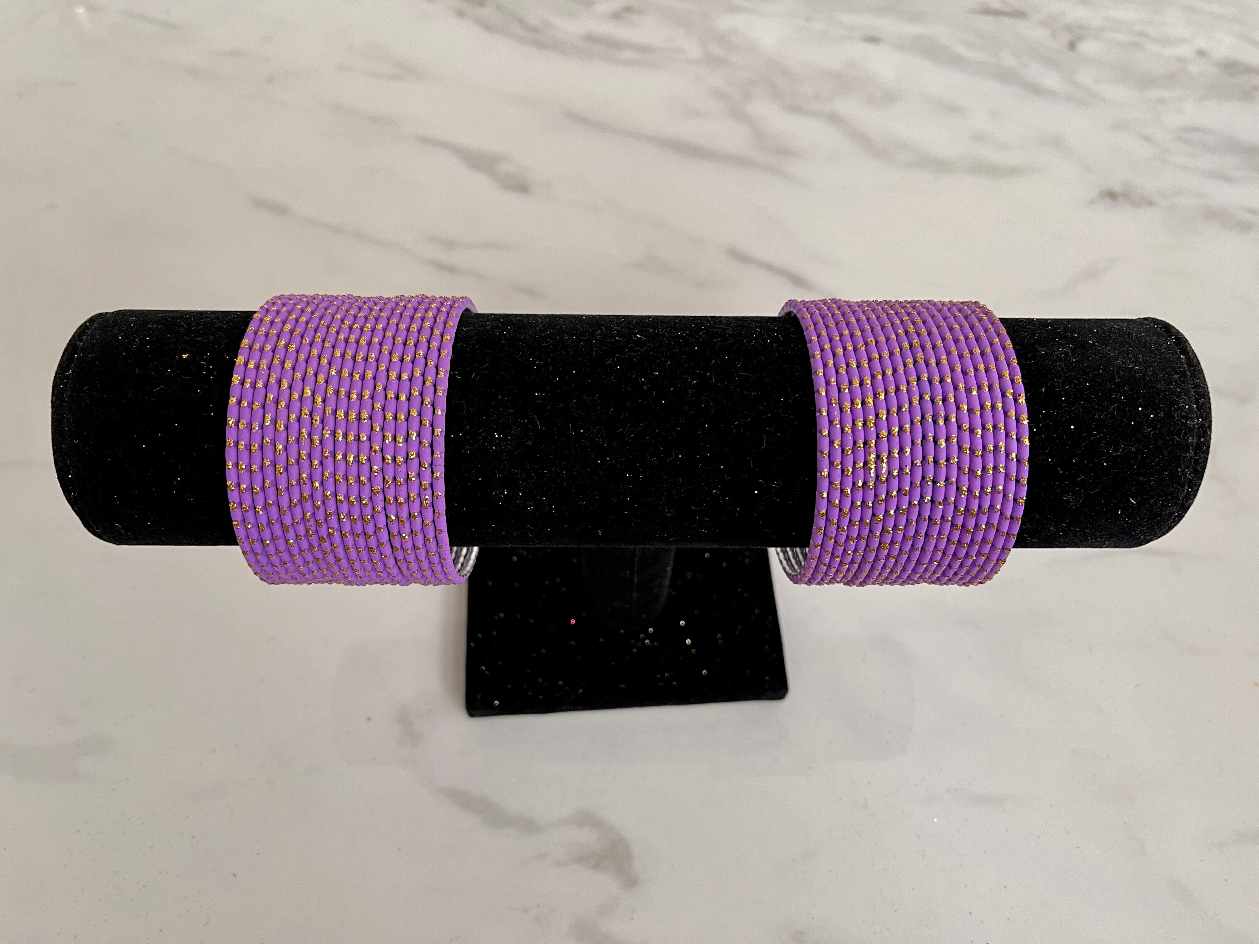 Lilac colour metal bangles – nandikasarees.co.uk