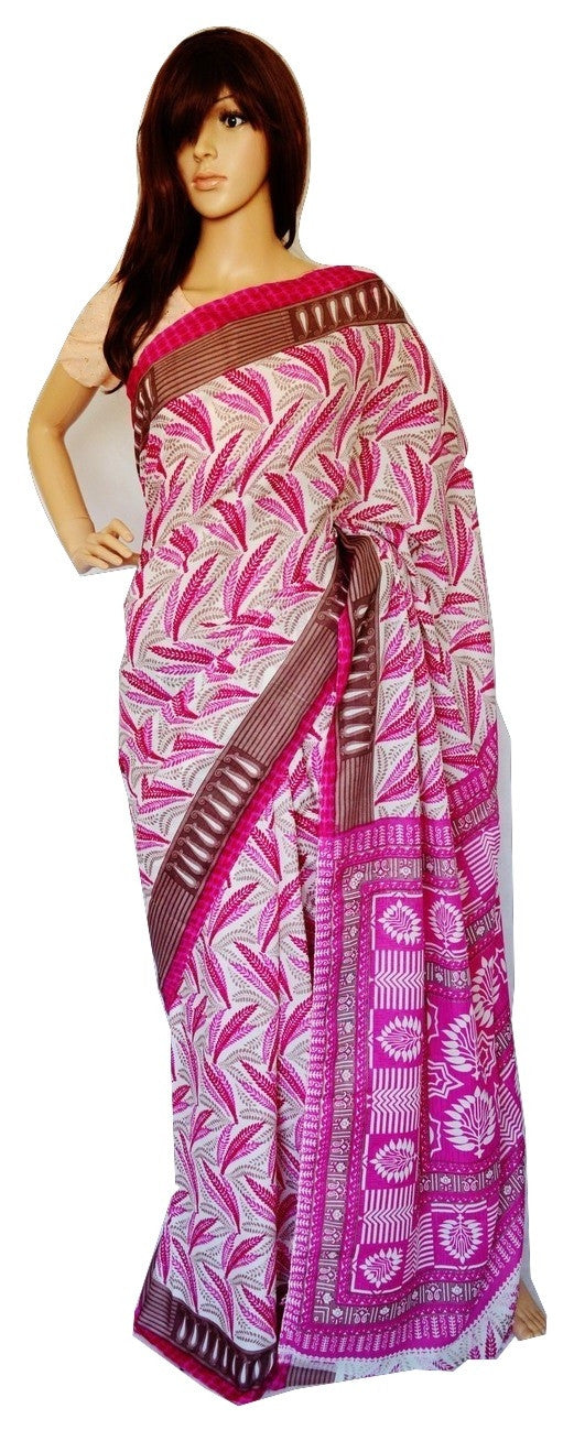 Magenta & White Leon Exclusive Fancy Saree – nandikasarees.co.uk