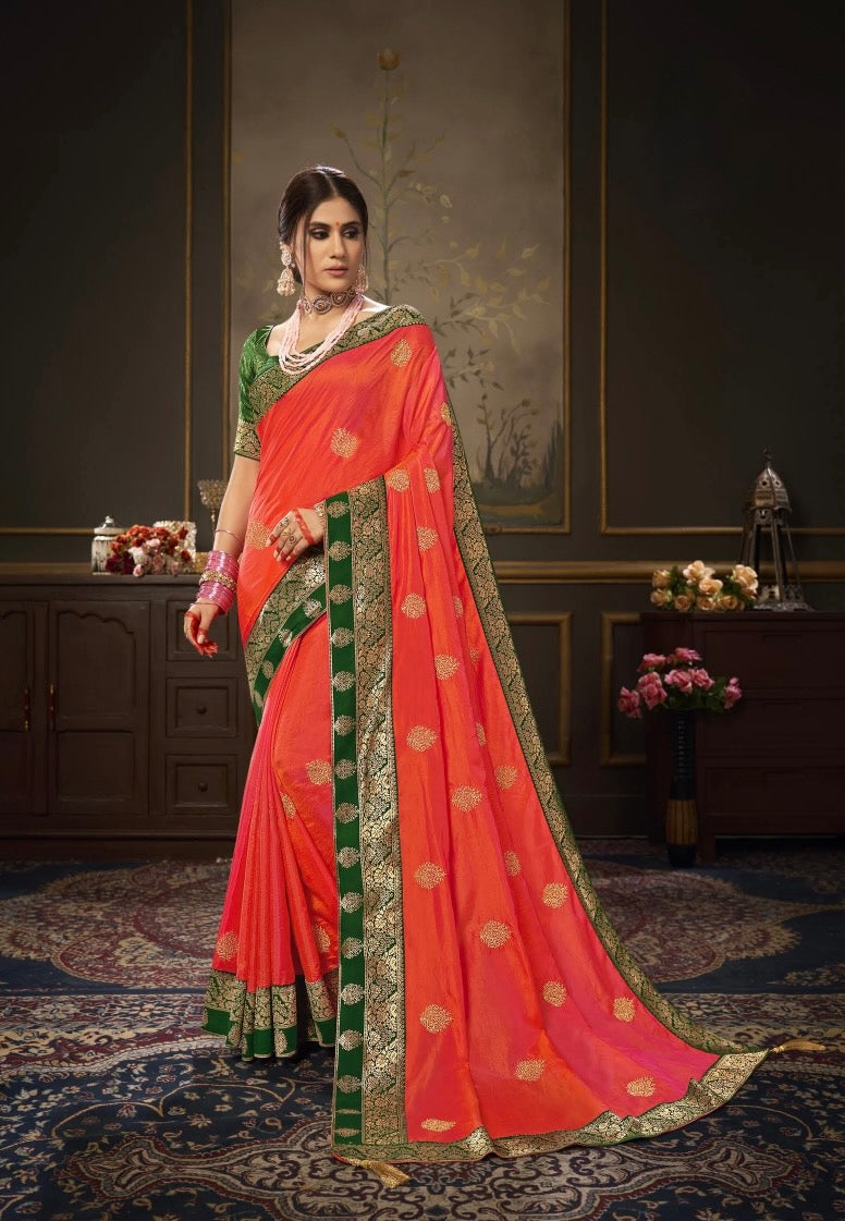 Pink Colour Zari work Silk Saree dispatch from London UK ...